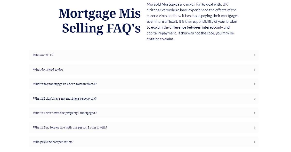 Mortgage Claims FAQs | Mis-Sold Mortgage Claim